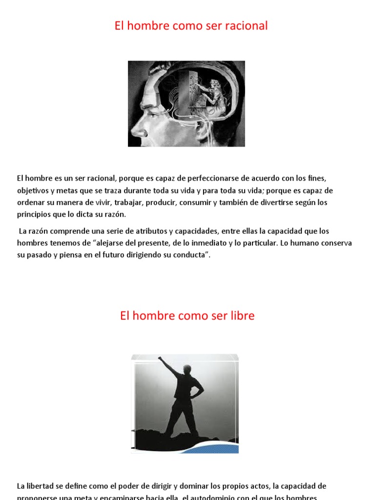 El Hombre Como Ser Racional | PDF | Racionalidad | Vida