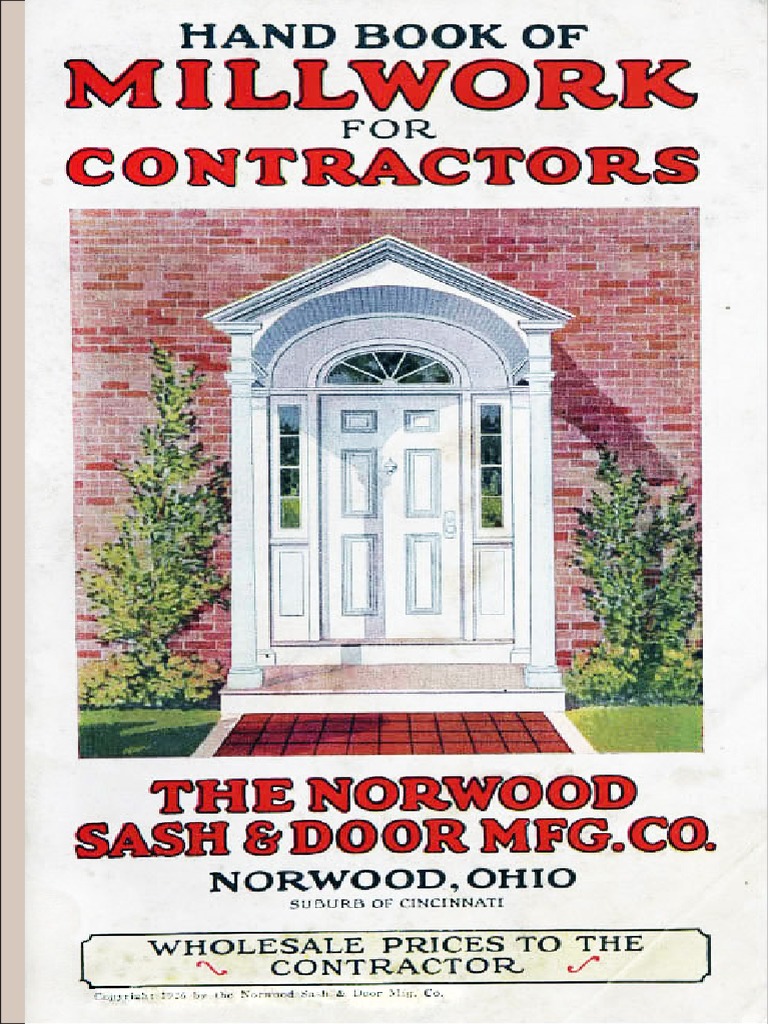 Hand-Book of Millwork For Contractors 1926 | PDF