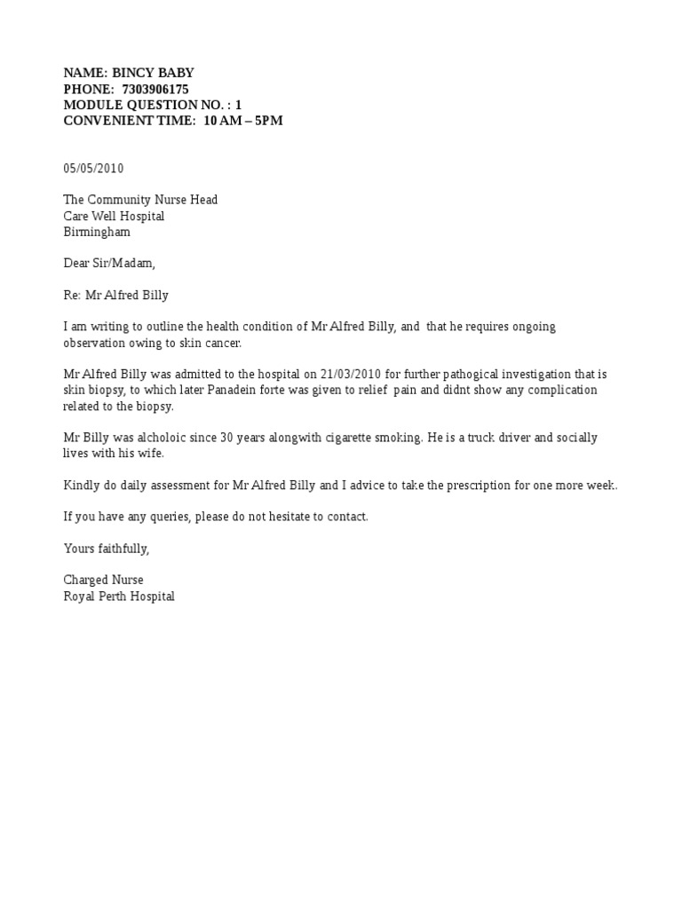 Oet Writing Answers | PDF