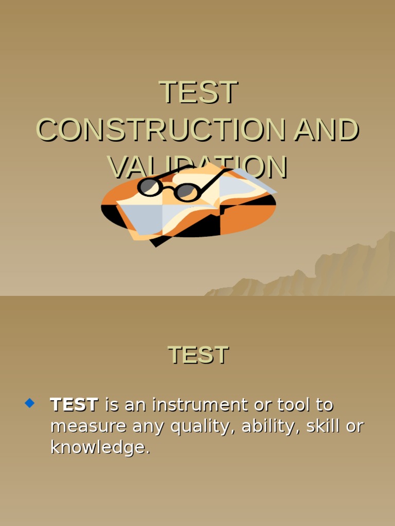 Test Construction and Validation Overview | PDF | Educational ...