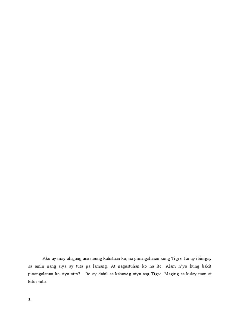 Ang Alaga Kong Aso | PDF