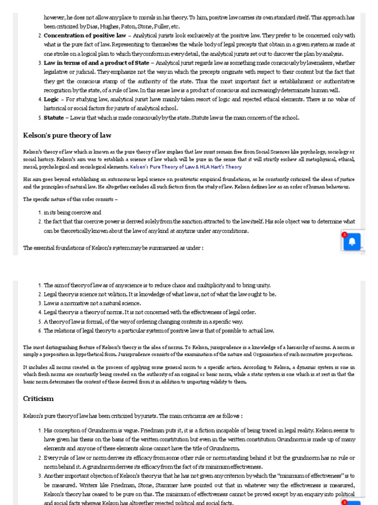Analytical School of Jurisprudence - Notes For Law Students | PDF ...
