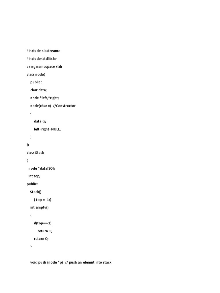 Expression Tree Creation and Traversal | PDF | Algorithms And Data Structures | Programming ...