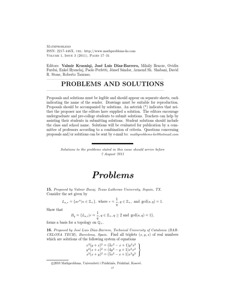Problems and Solutions | PDF | Trigonometric Functions | Square Root