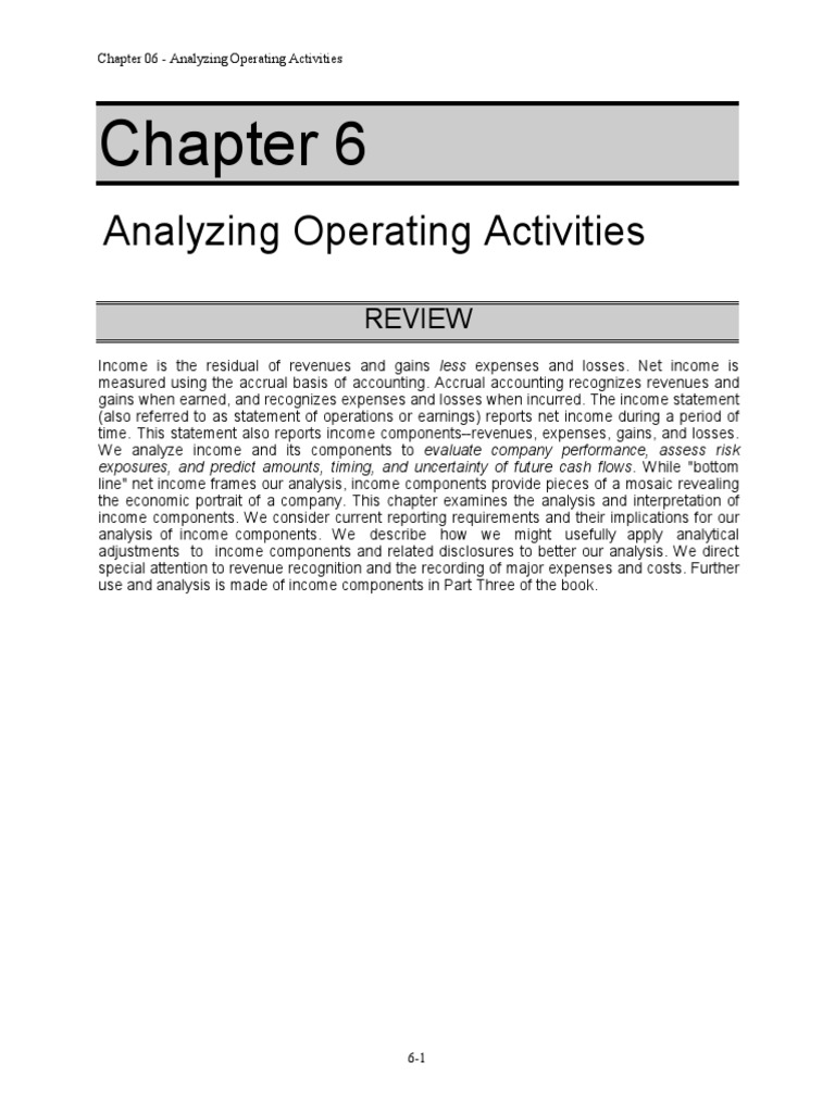 Analyzing Operating Activities: Review | PDF | Deferred Tax | Depreciation