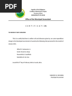 2017 COA Circular No. 2017 001 - Annex A Certification of Expenses Not Requiring Receipts | PDF