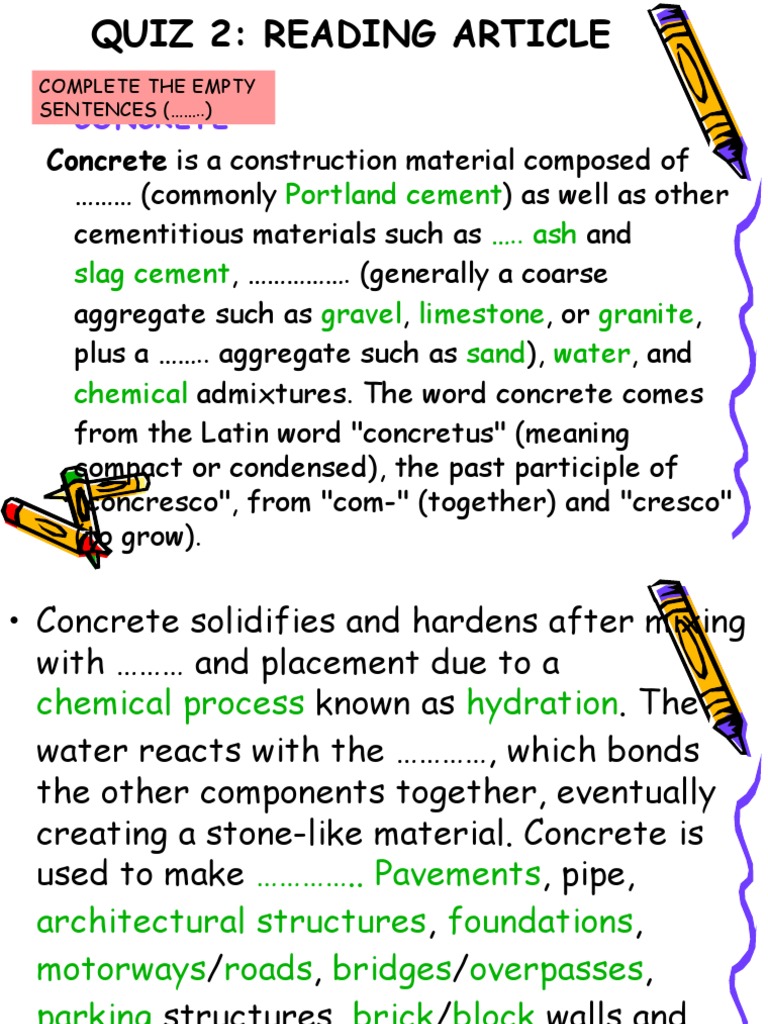 Concrete Knowledge Quiz | PDF | Science & Mathematics