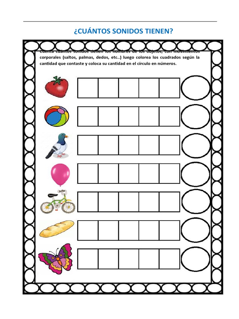 Conteo de Sonidos en Palabras | PDF