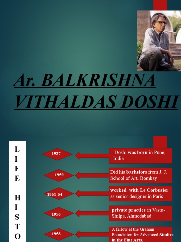Ar. Balkrishna Vithaldas Doshi | PDF | Architectural Design | Architecture