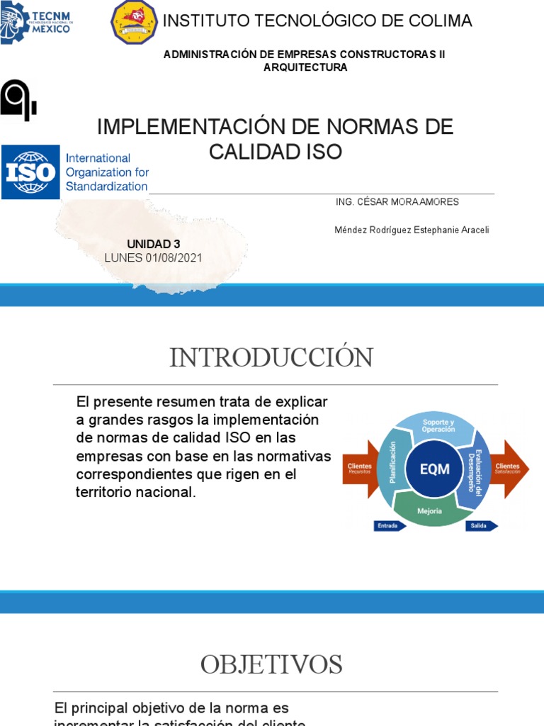 Implementación de Normas de Calidad ISO | PDF | Calidad (comercial) | Iso 9000
