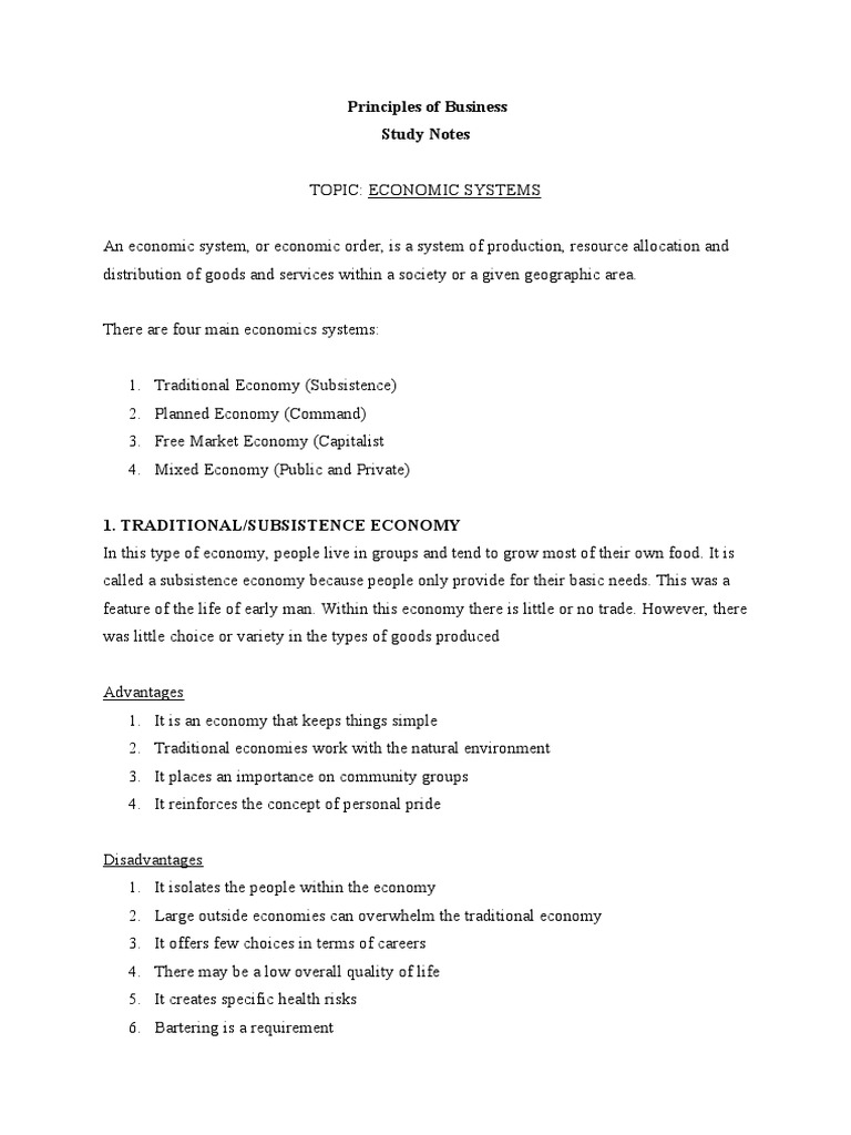 POB Economic Systems | PDF | Economic System | Capitalism