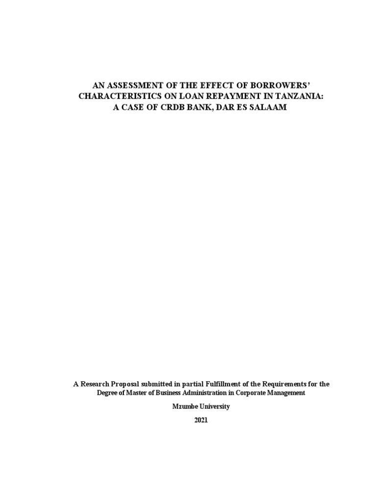 Borrower Characteristics and Loan Repayment | PDF | Microfinance | Loans