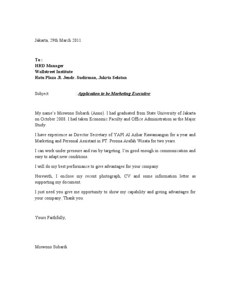 My Application Letter | PDF