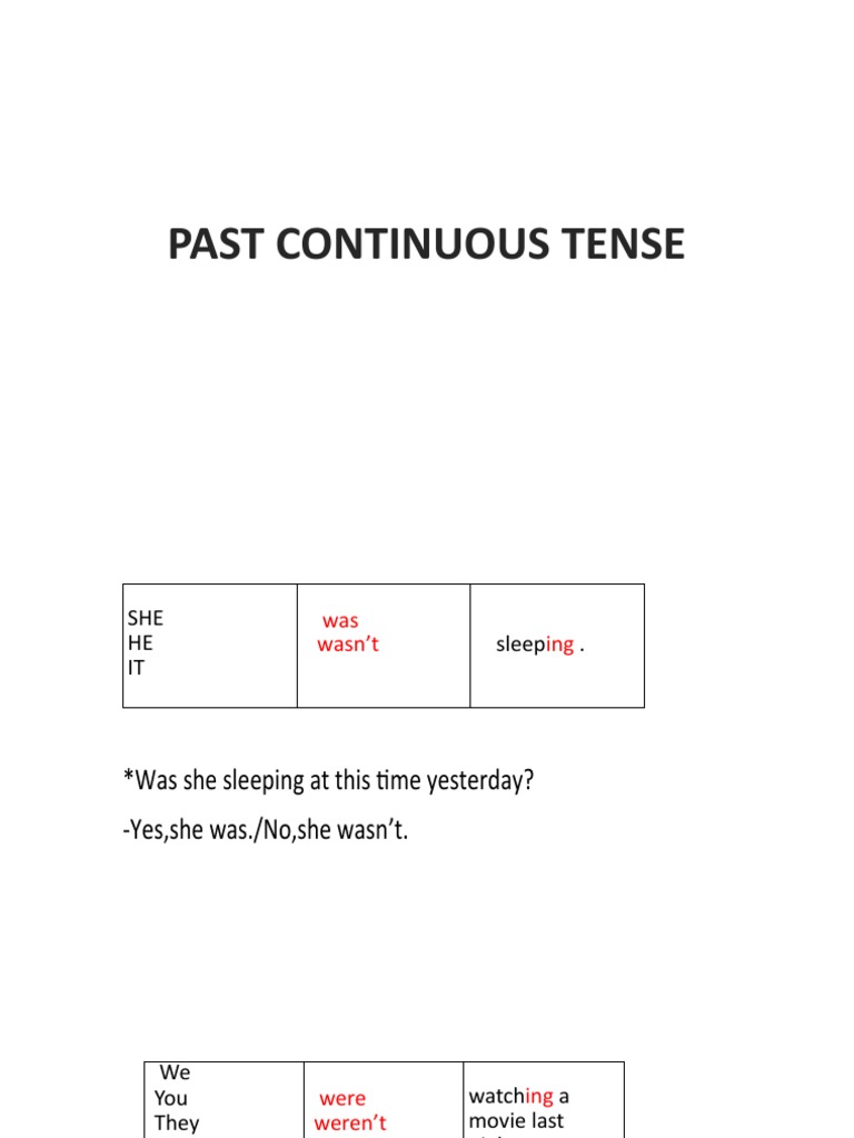 Past Continuous Tense Grammar Drills - 131271 | PDF