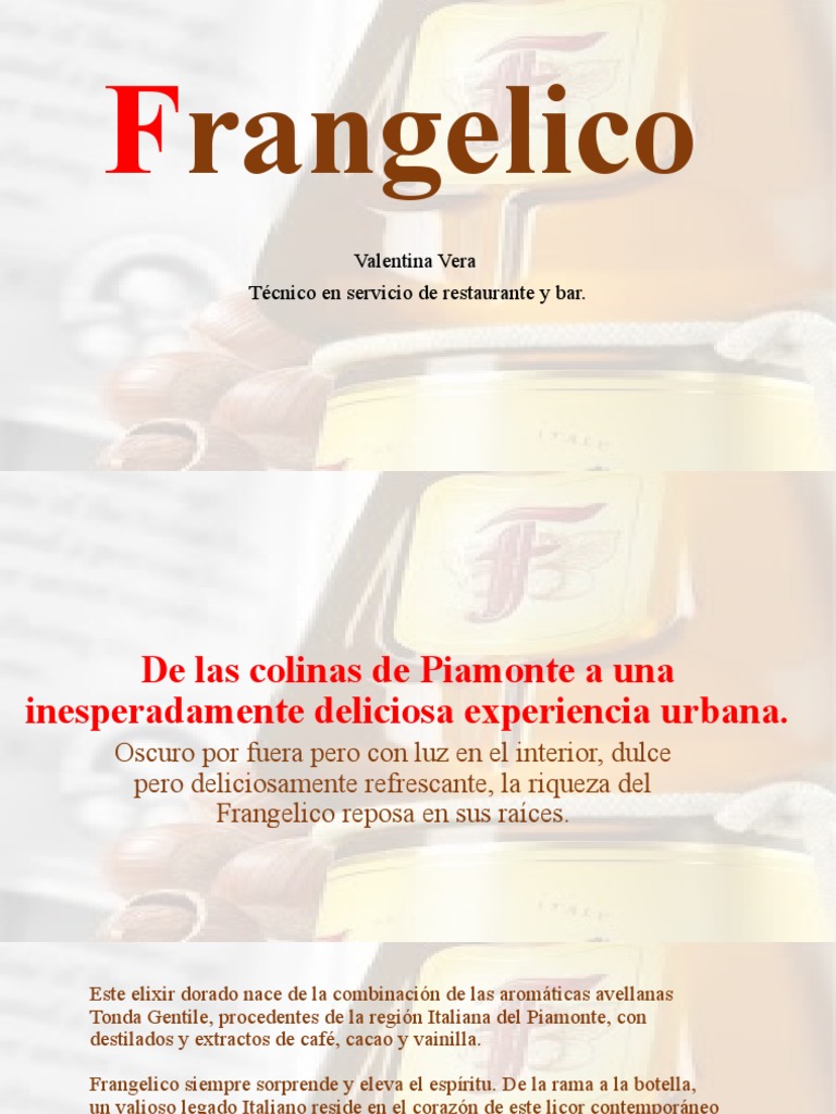 Frangelico | PDF | café | Bebida