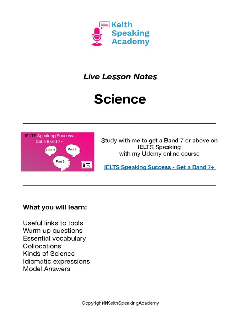 Science - Lesson Notes | PDF | Science | Physics