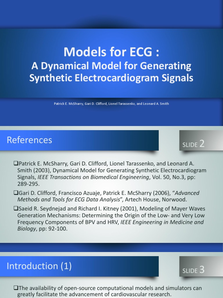 Dynamical Model ECG v3 | PDF | Atrium (Heart) | Electrocardiography