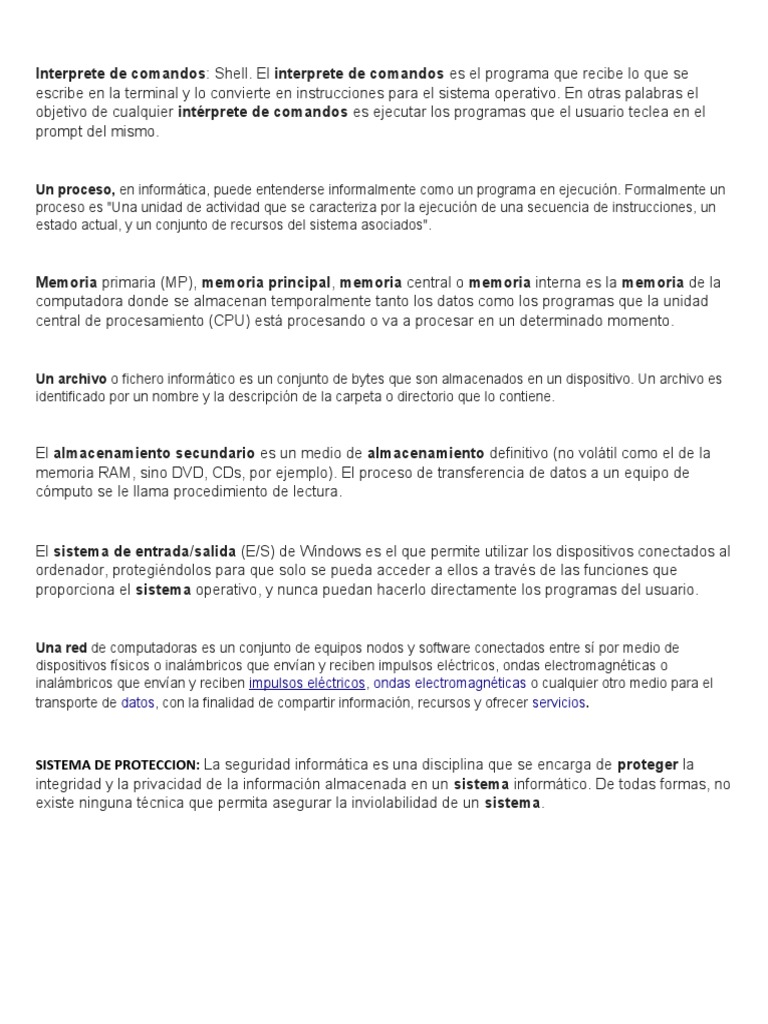 Interprete de Comandos | PDF | Interfaz de línea de comando ...