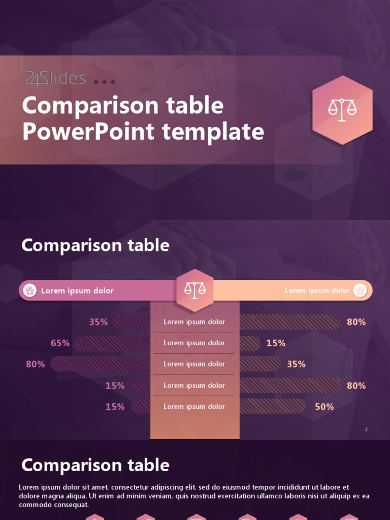 Comparison Tables - Creative | PDF | Text