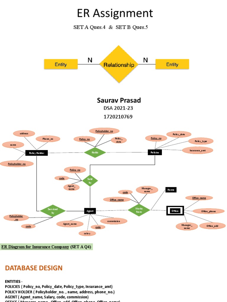 Saurav Prasad ER Assignment | PDF | Insurance | Information Technology