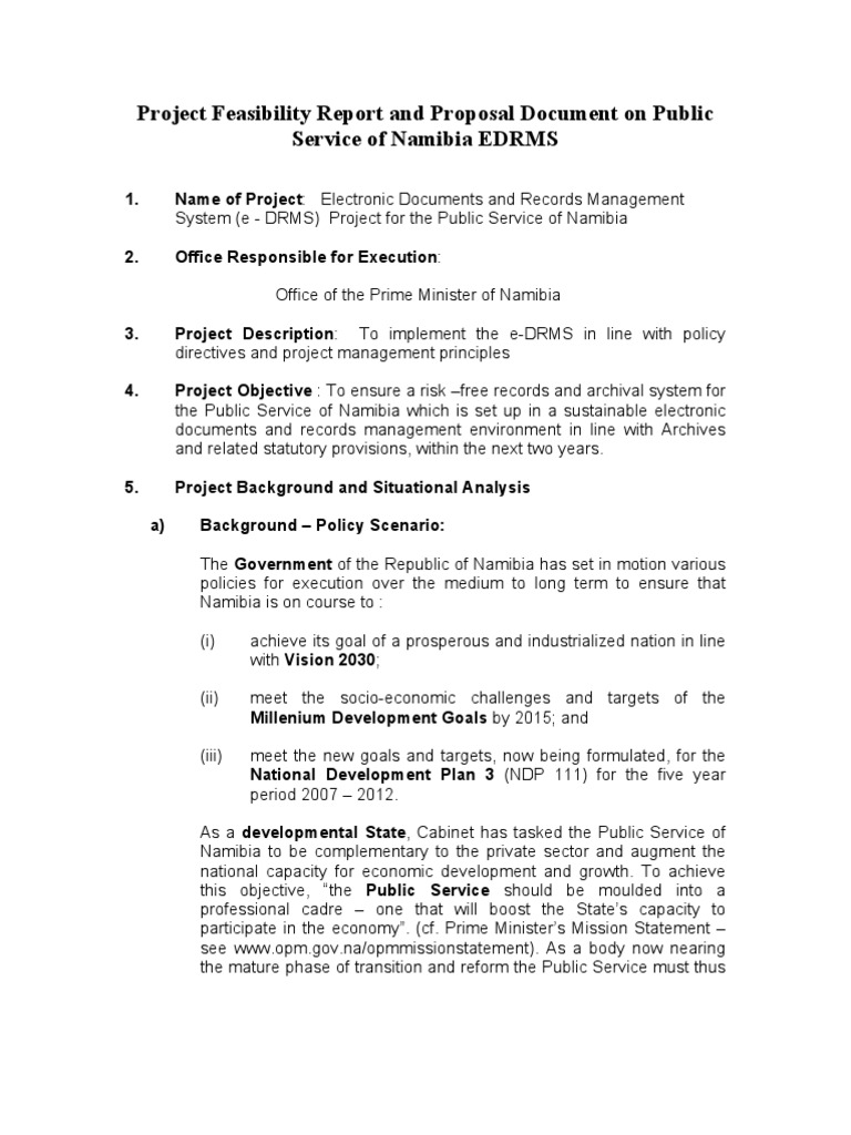 Namibian Electronic Documentation RMS Feasibility Report | PDF ...