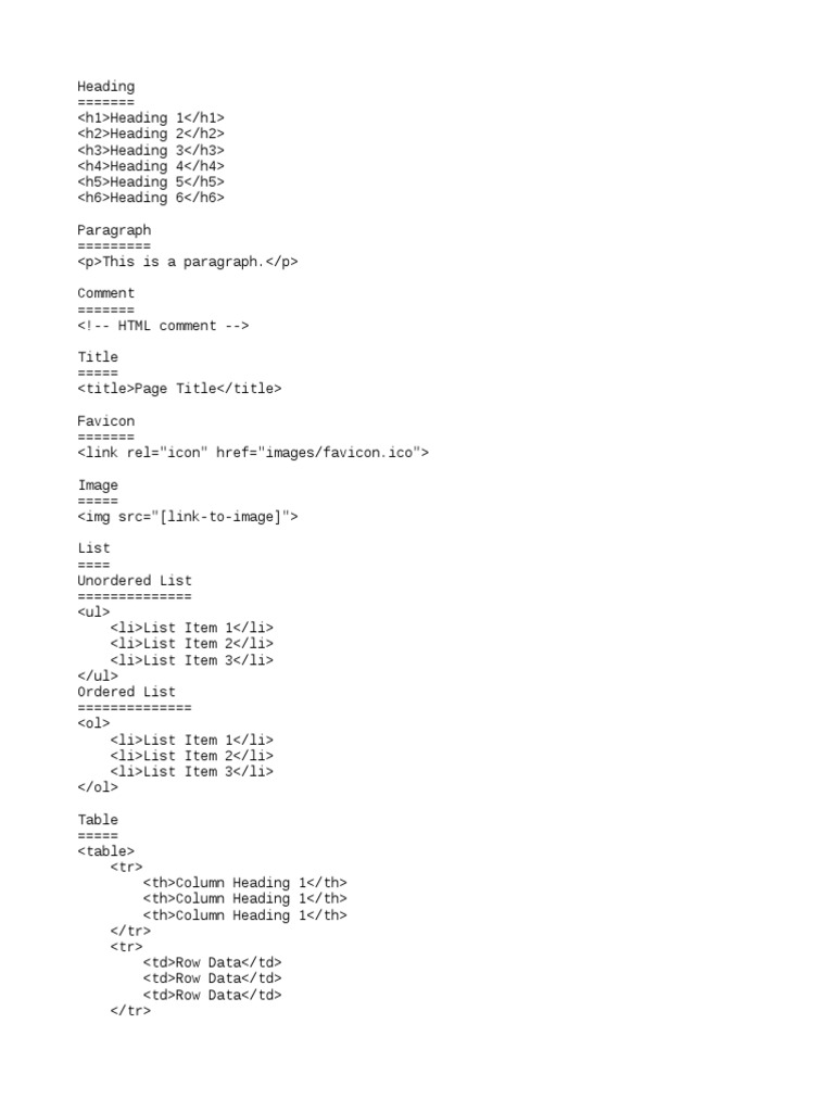 HTML Css Bootstrap Syntax | PDF | Html Element | Software Development HTML Css Bootstrap Syntax | PDF | Html Element | Software Development