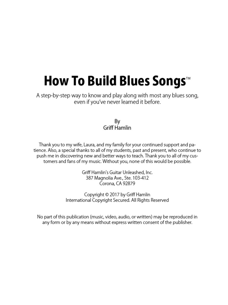 How To Build Blues Songs | PDF | Blues | Popular Music