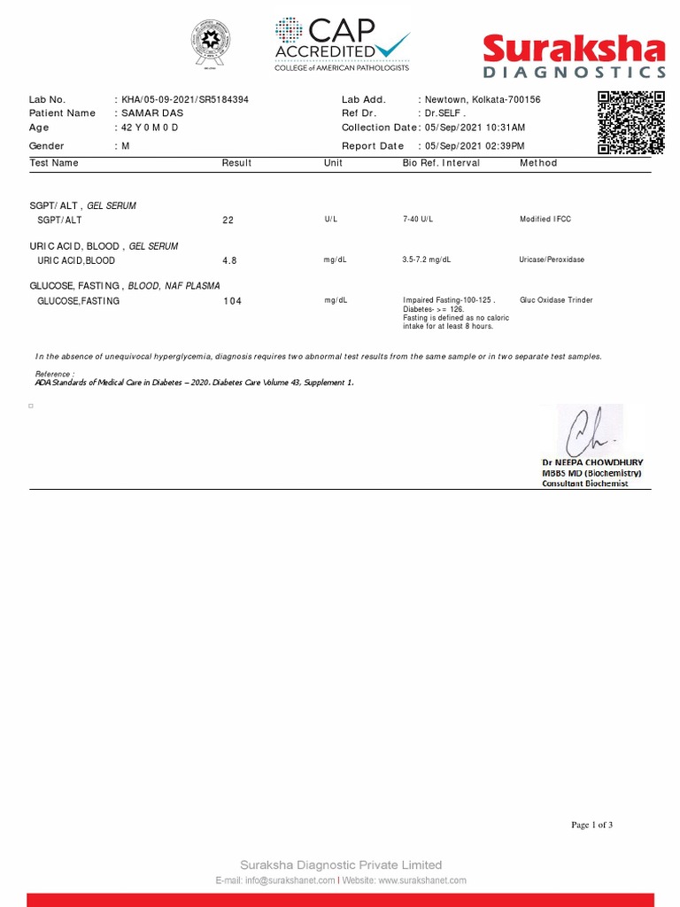 Lab Results for Samar Das | PDF | Thyroid Stimulating Hormone | Thyroid