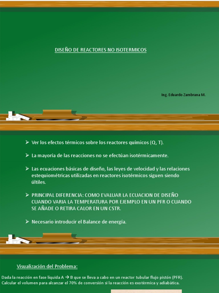 Reactores No Isotérmicos 1 | PDF | Reactor Quimico | Equilibrio químico
