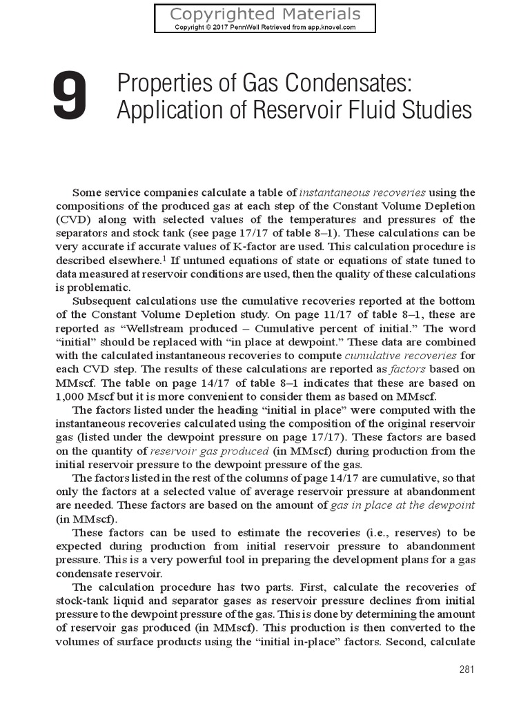 Properties of Gas Condensates - Application of Reservoir Fluid Studies ...
