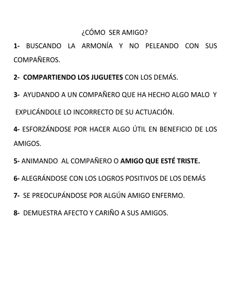 Cómo Ser Amigo | PDF