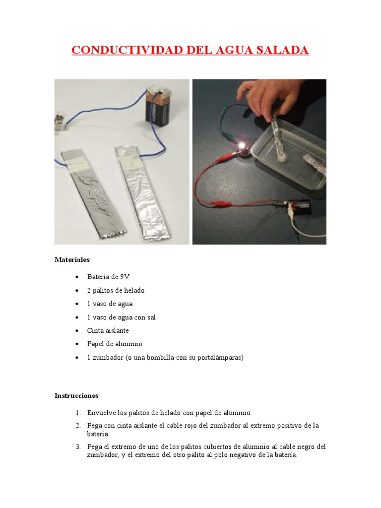 Conductividad Del Agua Salada | PDF
