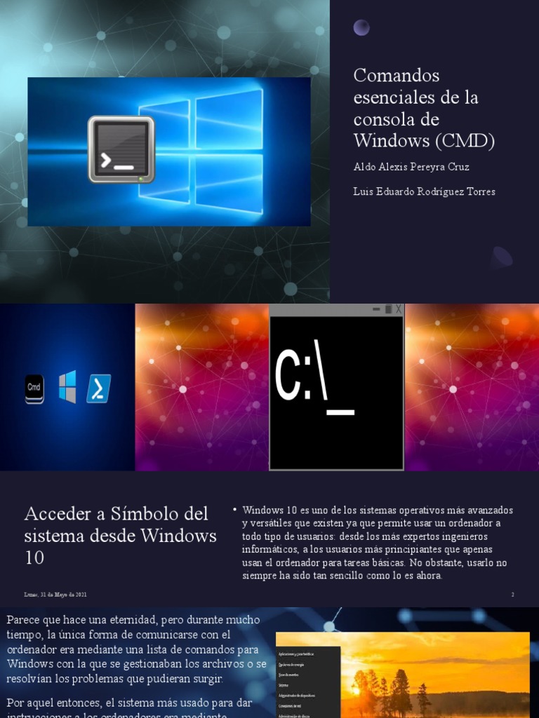 Comandos CMD esenciales en Windows 10 | PDF | Archivo de computadora ...