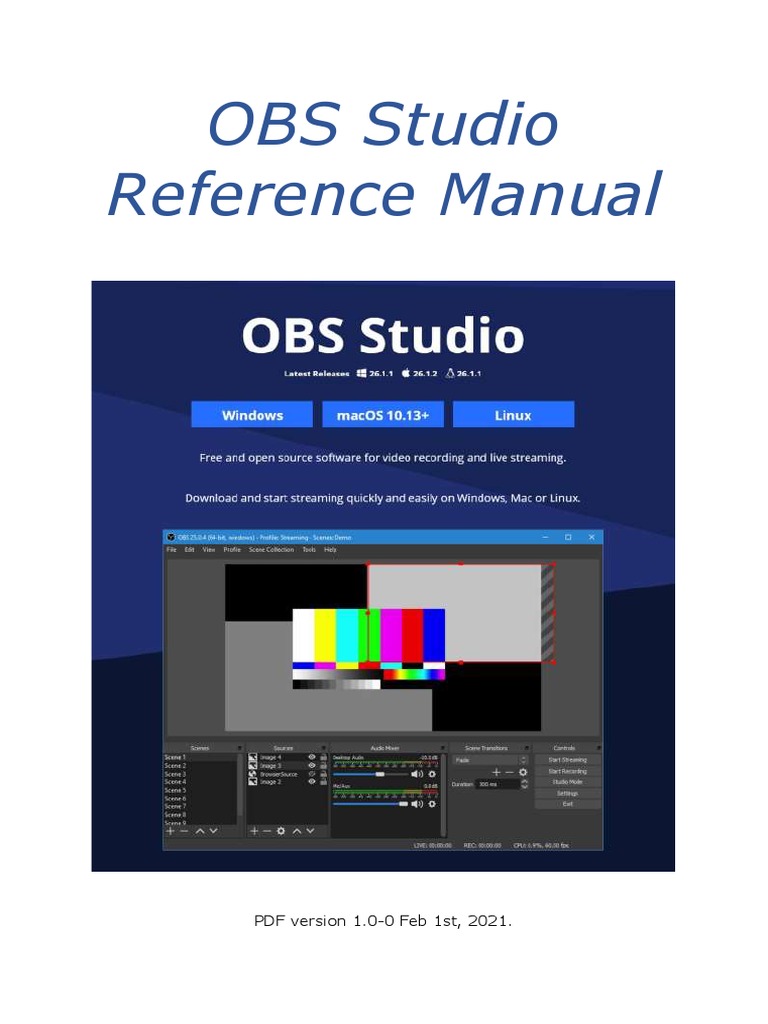 OBS Reference Manual | PDF | Graphics Processing Unit | Streaming Media