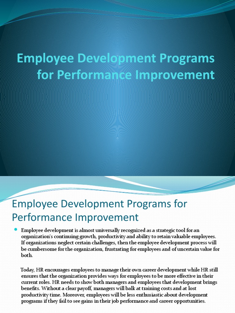 Employee Development Programs | PDF | Educational Technology | Employment
