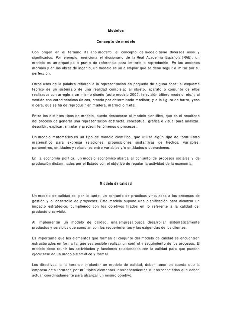 Definición de Modelo | PDF | Software | Ingeniería de software