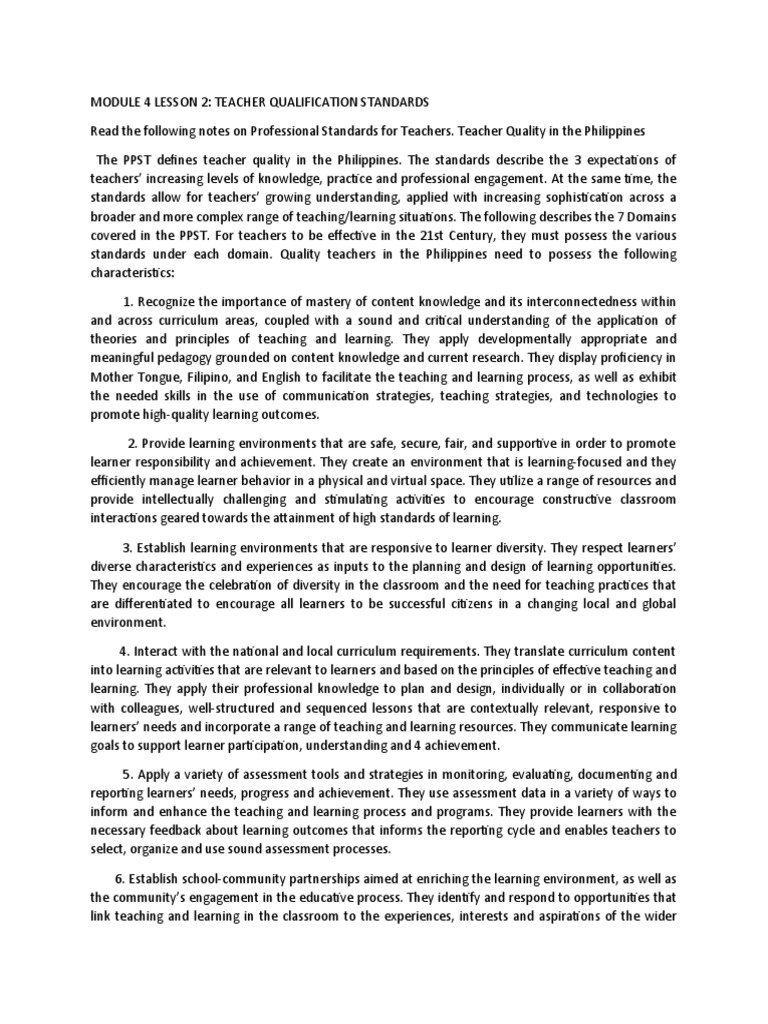 Module 4 Lesson 2 | Download Free PDF | Learning | Teachers