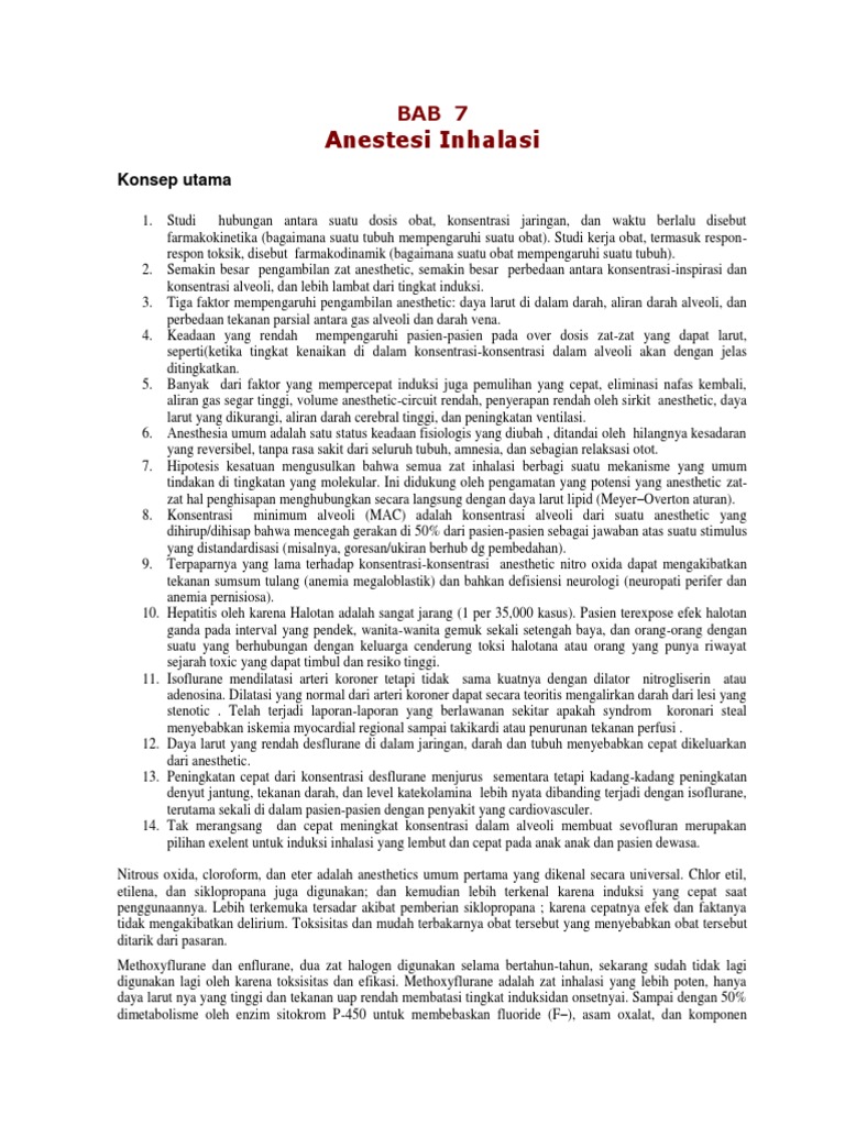 07 Anestesi Inhalasi | PDF | Sains & Matematika