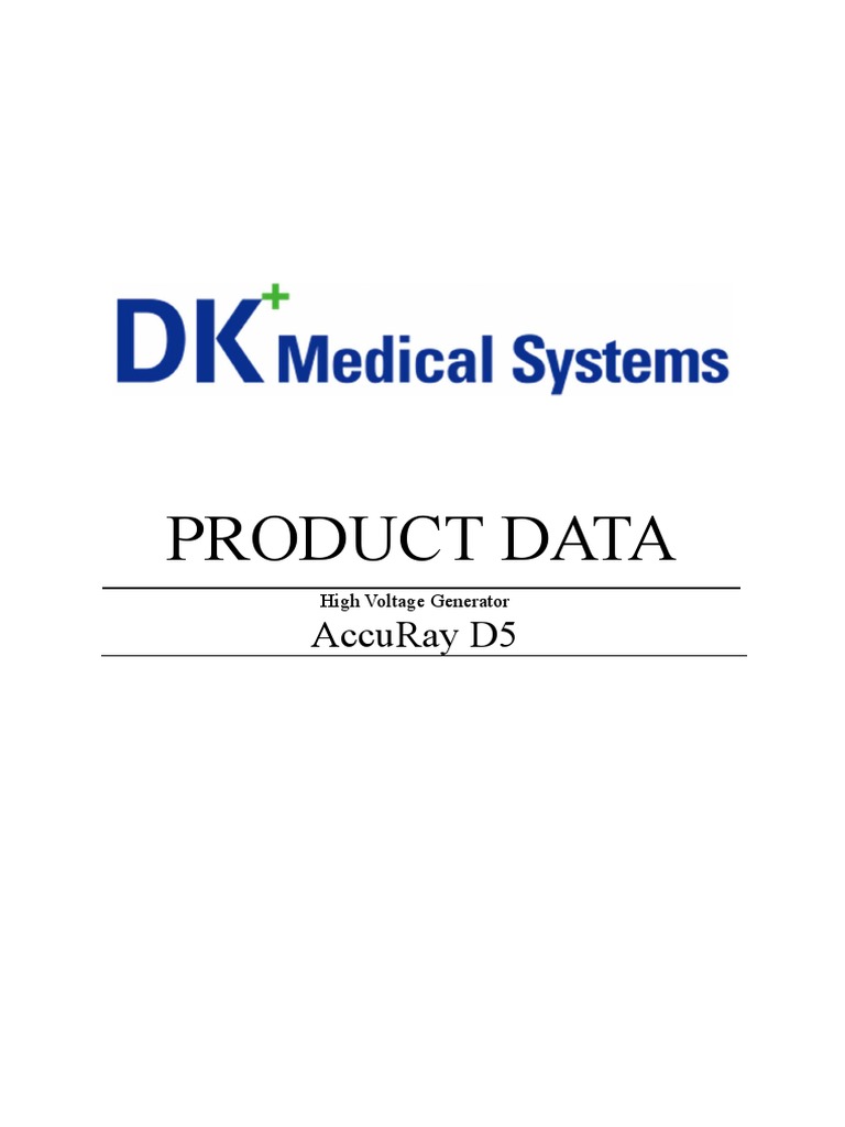 Product Data: Accuray D5 | PDF | Power Inverter | Radiography