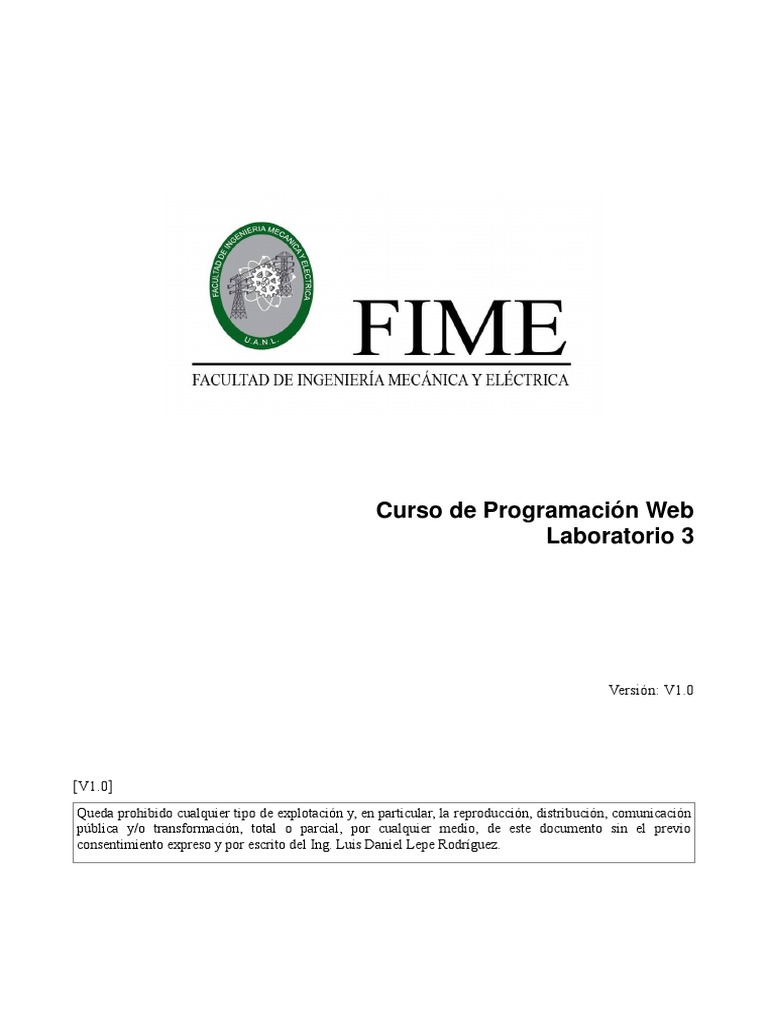 Programación Web - Laboratorio 3 | PDF | Bootstrap (marco frontal) | Software