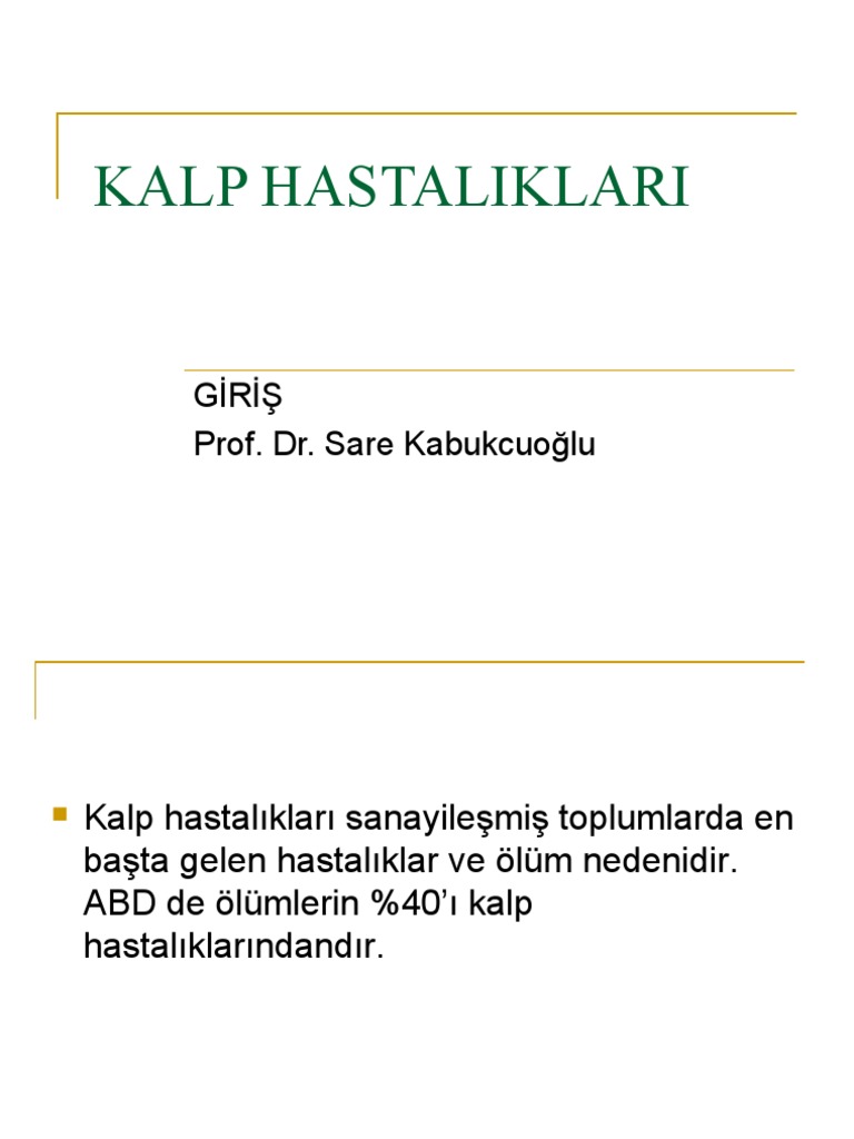 Kalp Hastaliklari Ve KKH | PDF