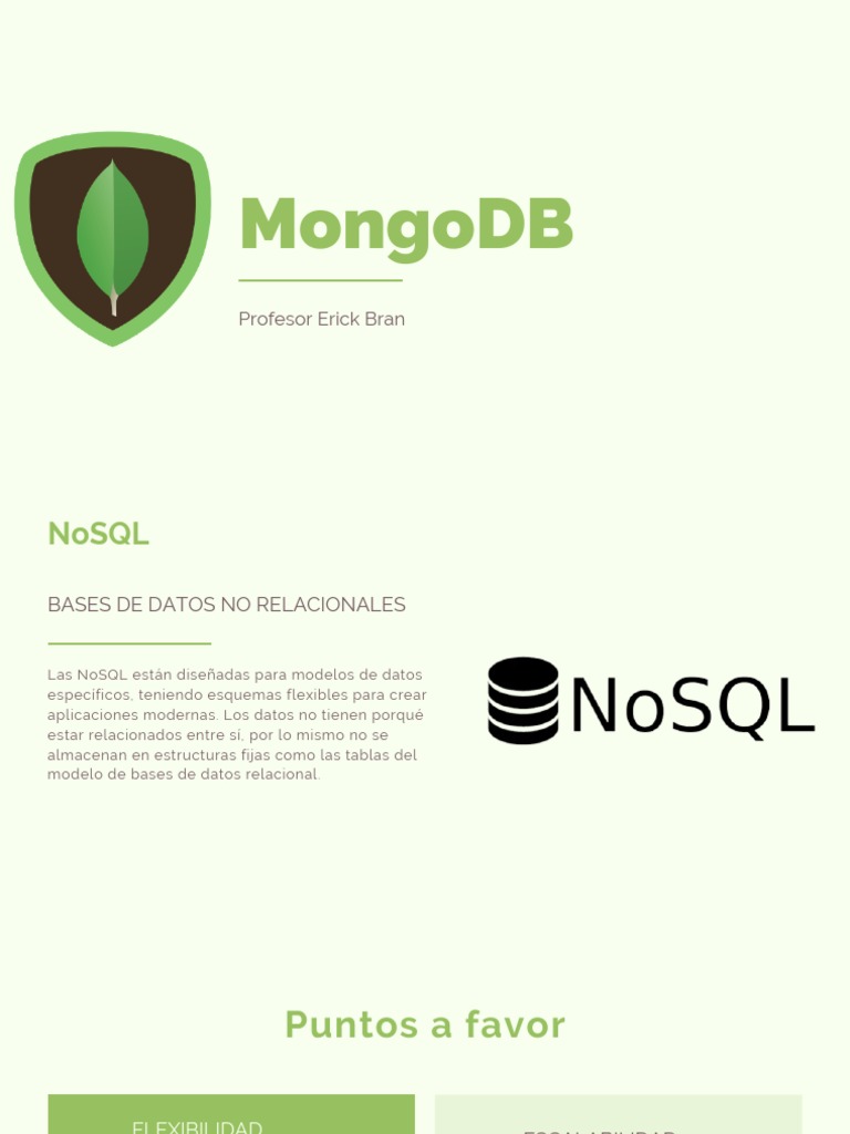 Presentación MongoDB | PDF | Mongo Db | Json
