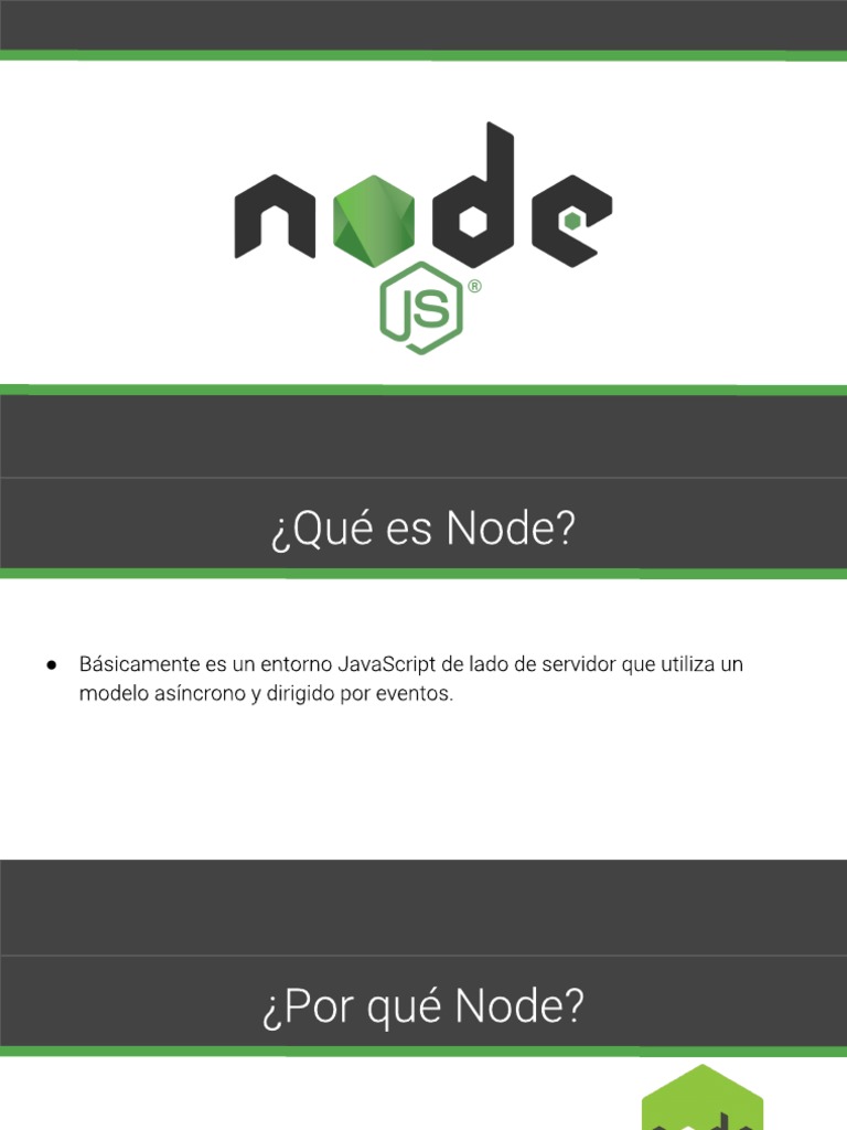 Presentación Node Js | PDF | Protocolo de Transferencia de Hipertexto ...