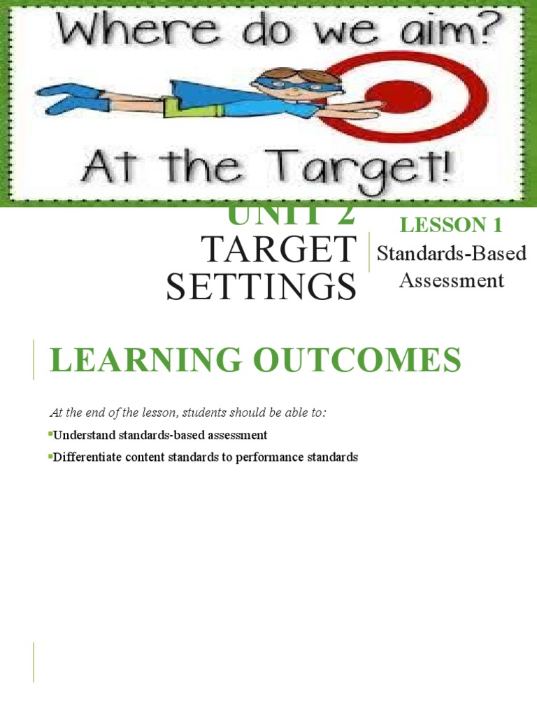 UNIT 2 LESSON 1 Standards-Based Assessment | PDF | Educational ...