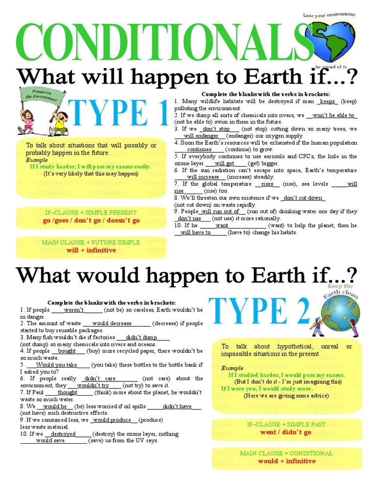 Conditional Sentences Guide | PDF | Earth | Waste