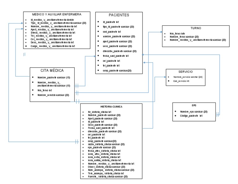 Base de Datos Basico Modelo Logico | PDF | Cuidado de la salud | Medicina