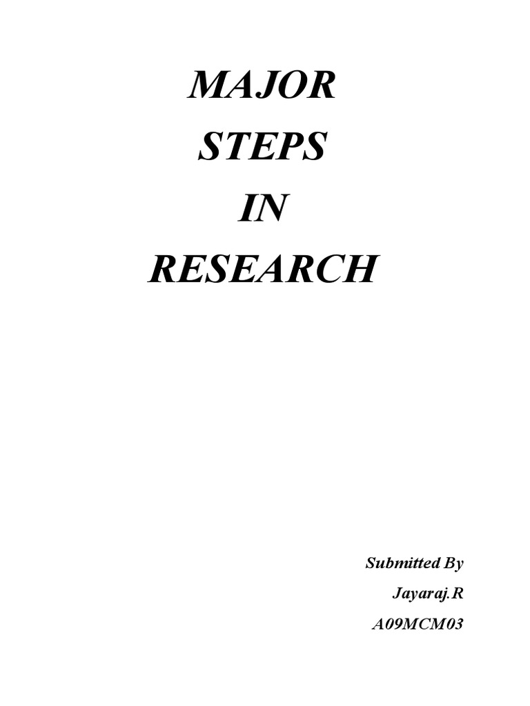 Major Steps in Research | PDF