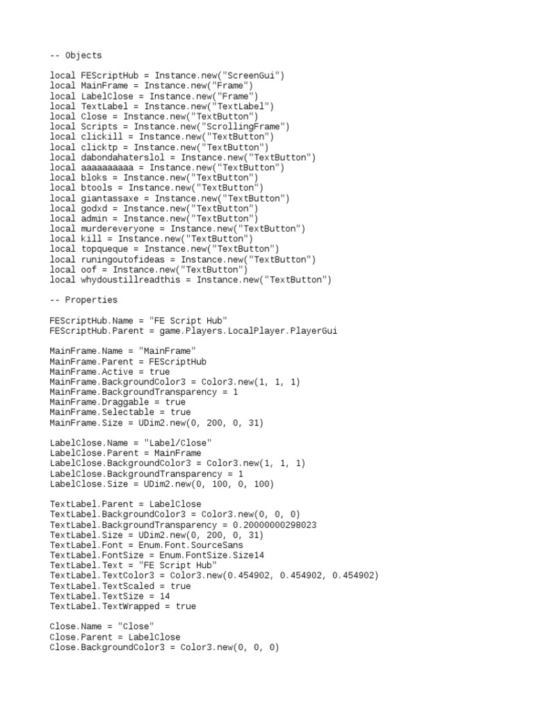 (FE) Script Hub | PDF | Software | Computing