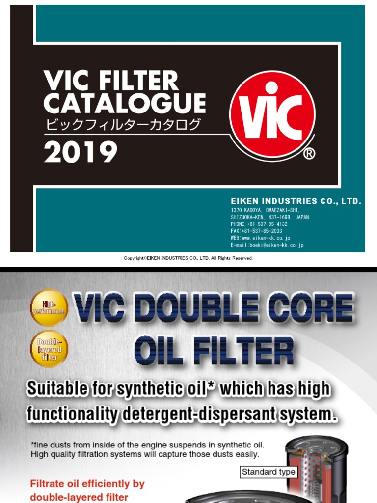 Vic 2019 Catalog | PDF | Fuel Injection | Filtration