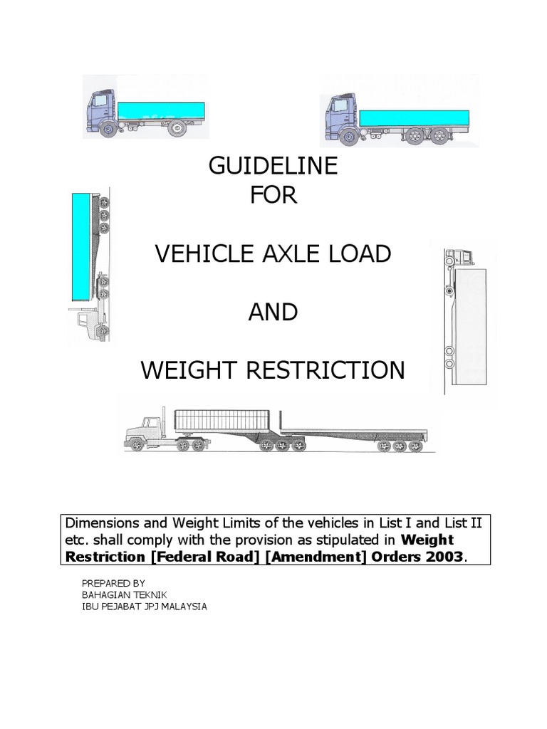 Panduan Had Berat Gandar Dan Berat Kenderaan | PDF